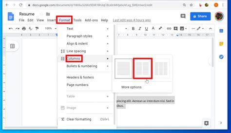 How To Make Two Columns In Google Docs Itechguides