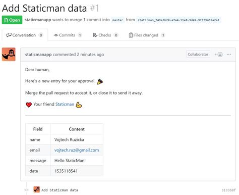 Staticman User Generated Content Made Static Vojtech Ruzicka S