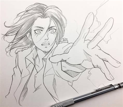 Как нарисовать атака титанов карандашом 95 фото