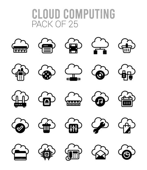 Premium Vector 25 Cloud Computing Lineal Fill Icons Pack Vector Illustration