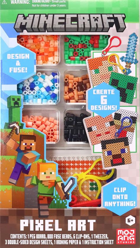 Minecraft Pixel Art Creations 813 Piece Crafting Activity Kit Mosaics