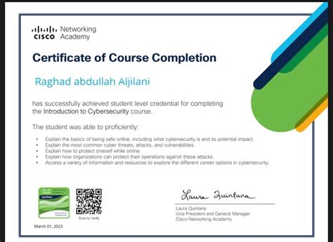 Cybersecurity Learningjourney Cisconetworkingacademy Raghad Aljilani