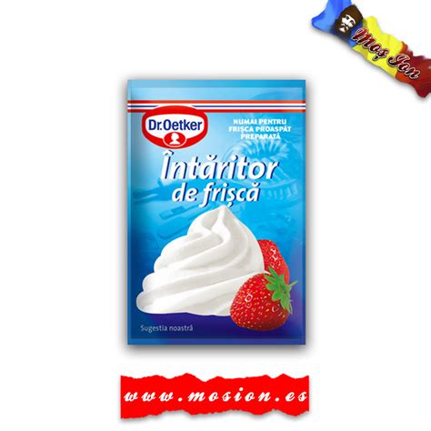 Dr Oetker Intaritor De Frisca 8 Gr Mos Ion Distribuidor Productos Rumanos