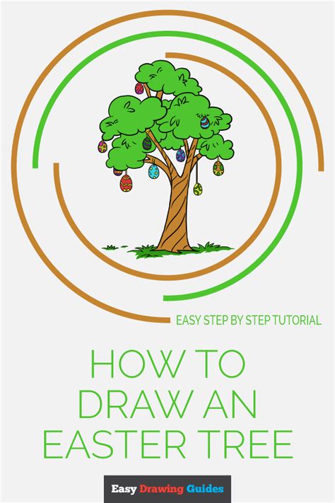 How To Draw An Easter Egg Tree Really Easy Drawing Tutorial