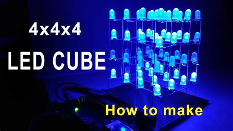 4x4x4 LED Cube Using Arduino Uno How To Make YouTube