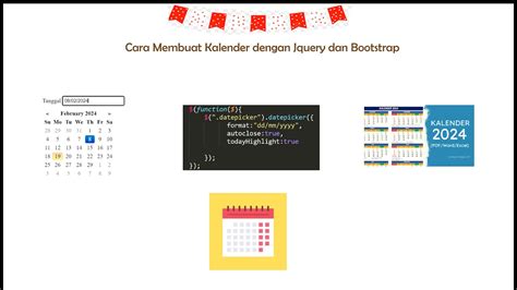cara membuat kalender dengan jquery dan bootstrap youtube