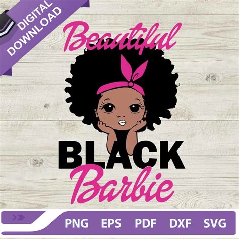 Beautiful Black Barbie Svg Afro Black Barbie Svg Barbie Mo Inspire