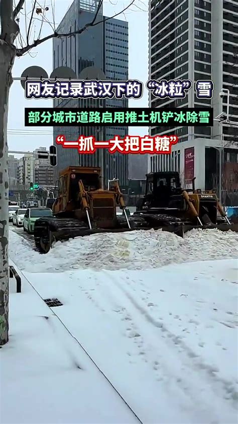 网友记录武汉下的“冰粒”雪，“一抓一大把白糖”