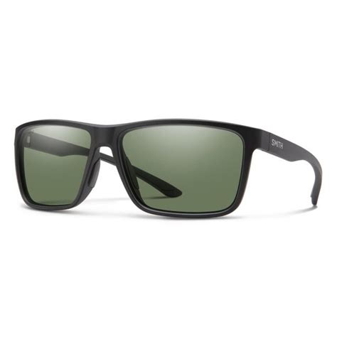 Smith Optics Riptide Sunglasses Chromapop Polarized Gray Green Matte Black Frame My Cooling