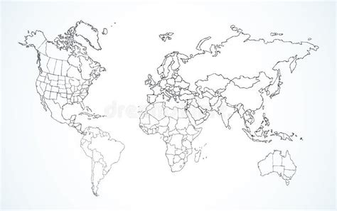 亚洲 具有各国轮廓的大陆 矢量绘图 向量例证 插画 包括有 映射 例证 联邦 国界的 地球 教育 173367258