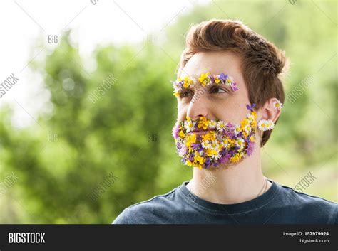 Portrait Guy Flowers Image And Photo Free Trial Bigstock