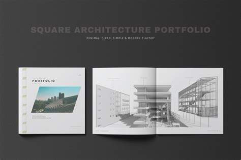 Square Architecture Portfolio Indesign Templates ~ Creative Market