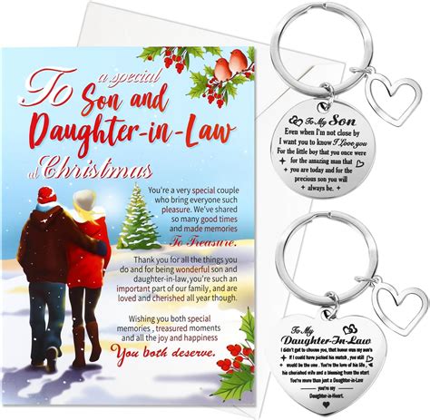 Howaf Son And Daughter In Law Christmas Card Merry Christmas Cards Son