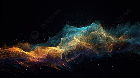 Flowing Particles In An Abstract Modern Background A 3d Render Digital