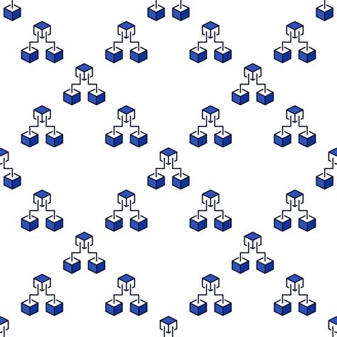 Three Blockchain Blocks Blue Seamless Pattern 56488213 Vector Art At