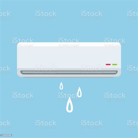에어컨에는 물이 떨어집니다 에어컨 벡터 공기조화에 대한 스톡 벡터 아트 및 기타 이미지 공기조화 기계류 기후 묘사