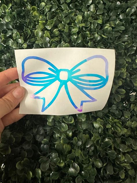 Cute Bow Decal Kawaii Bow Car Decal Holographic Bow Stickers Kawaii