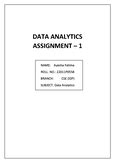 Data Analytics JNTU Studocu