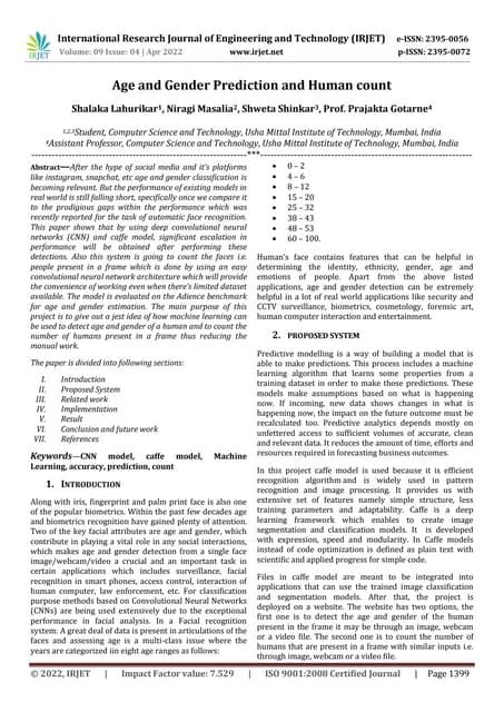 age and gender detection using deep learning pptx