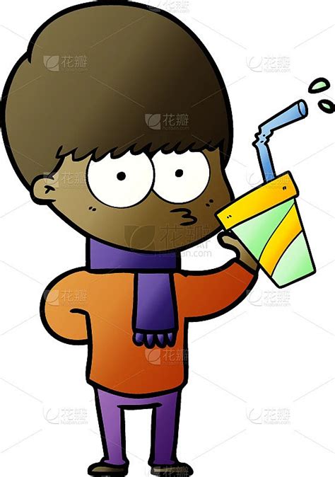 紧张的卡通男孩素材 花瓣网