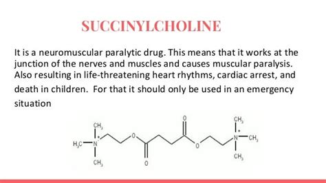 Acetylcholine And Succinylcholine