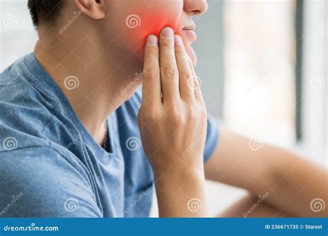 A Man With Toothache Periodontal Disease In Wisdom Teeth Stock Image