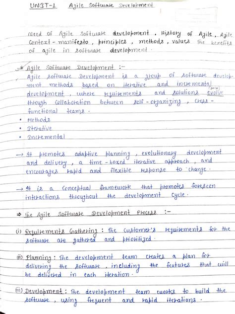 agile unit1 pdf agile software development software development