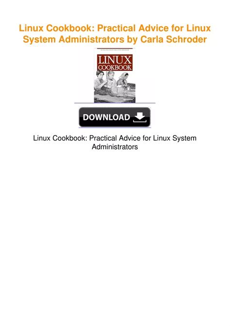 Ppt Linux Cookbook Practical Advice For Linux System Administrators