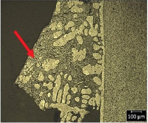 The Cross Section Of Fracture Surface In Sample B3 B Red Mark Shows