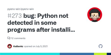 Bug Python Not Detected In Some Programs After Installing With Pyenv