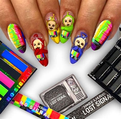 Nail Addicts 90s Nail Studio On Instagram Glitchin Teletubbies 💛
