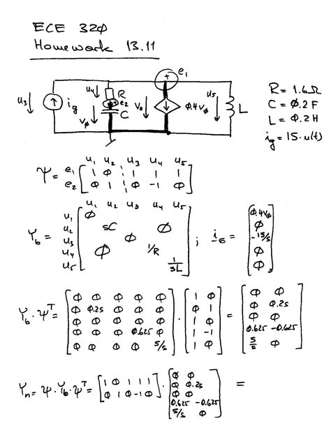 Homework 13 Solution Circuit Theory Ece 320a Docsity