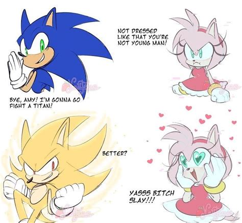 Four Different Types Of Sonic The Hedgehogs With Captions In English And Spanish
