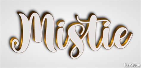 Mistie Efecto De Texto Y Diseño De Logotipos Nombre