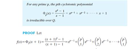 Abstract Algebra Expansion Of Cyclotomic Polynomial On Input X 1