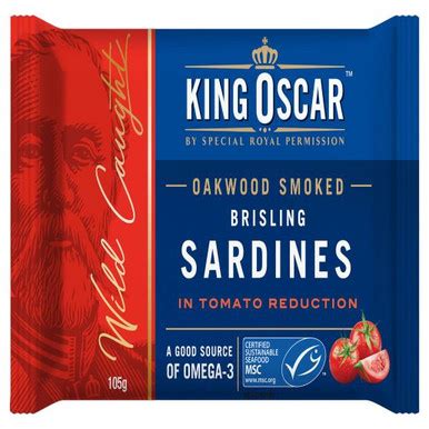 King Oscar Brisling Sardines In Tomato Sauce 105gm Melbourne Office