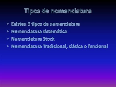 Tipos De Nomenclatura Pptx