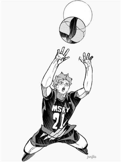 Hinata Setting Haikyuu Timeskip Manga Cap Sticker For Sale By Joojlia
