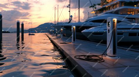 Premium Photo Charging Station For Boats Electrical Outlets To Charge