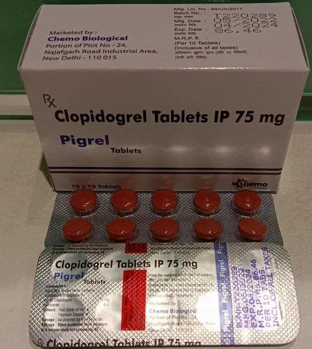 Clopidogrel 75mg Tablet At Rs 776box Cardiac And Diabetic Range In