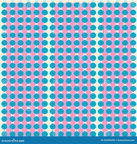 Colorful Blue Red Check Pattern With Small Blue Dots Vector Background Style Stock Illustration