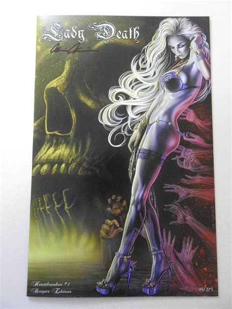 Lady Death Heartbreaker 1 Reaper Edition Nm Condition Signed W Coa