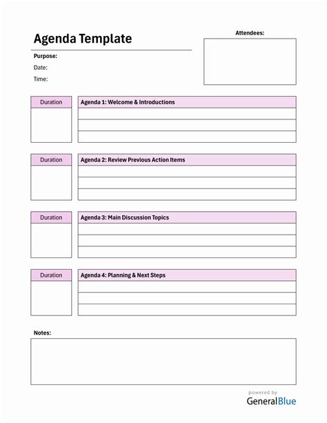 Weekly Meeting Agenda Templates