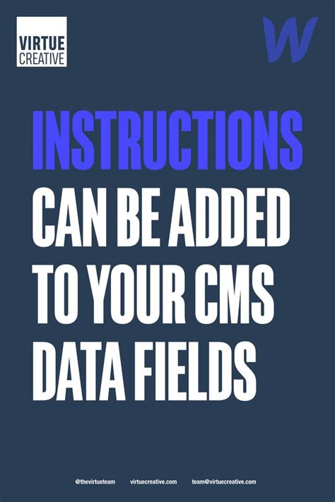 Inside Our CMS Fields We Can Create Instructions Giving Examples Or Set
