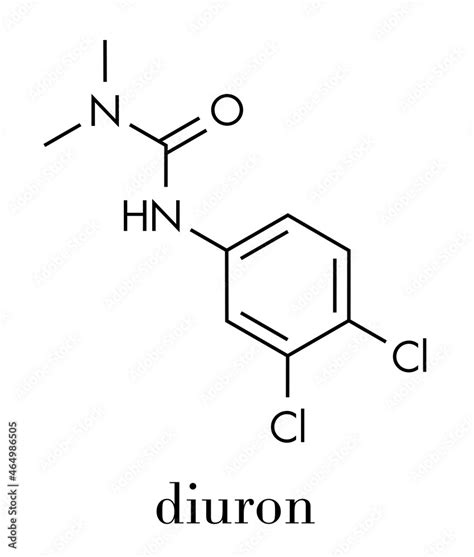 Diuron Dcmu Herbicide Molecule Skeletal Formula Stock Vector Adobe Stock