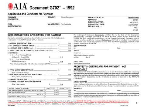 Aia G702 Excel Template