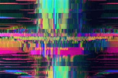 Abstract Digital Glitch Background Ai Generative Illusration Stock