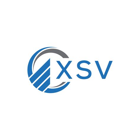 Xsv Flat Accounting Logo Design On White Background Xsv Creative Initials Growth Graph Letter