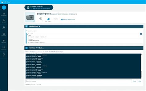 Streaming Classification Results Using The Nordic BLE UART Service