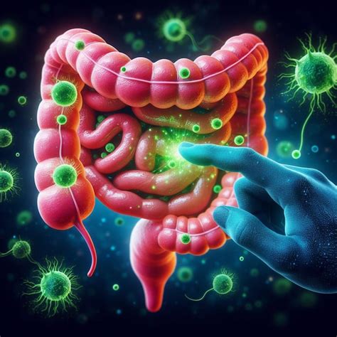 Intestinal Bacteria Floating Premium Ai Generated Image